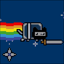 Nyan Cat Holding Sword GIF | GIFDB.com
