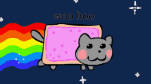 Nyan Cat With Bread Body GIF | GIFDB.com