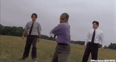 Office Space Film Notable Office Printer Breaking Scene GIF | GIFDB.com