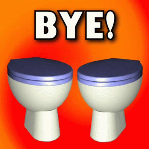 Ok Bye Cats Toilet Bowls GIF | GIFDB.com