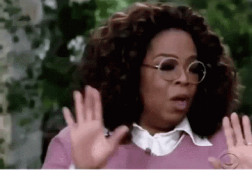 Oprah Winfrey Look Away Hands Up Glasses GIF | GIFDB.com
