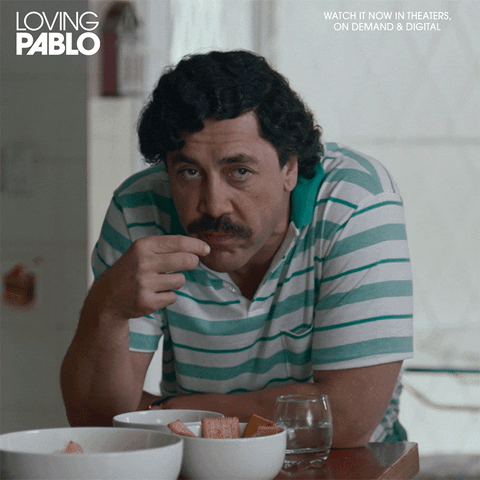Pablo Escobar Eating Seriously GIF | GIFDB.com