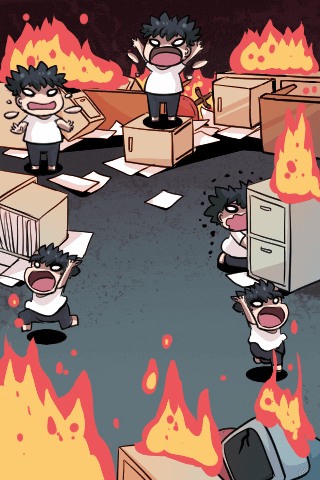 Panicking Burning Phone Destroyers GIF | GIFDB.com