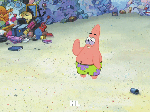 Patrick Star Hi GIF | GIFDB.com