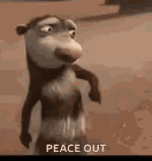 Peace Out Bro Eddie Opossum Ice Age GIF | GIFDB.com