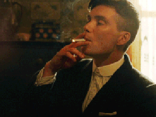 Peaky Blinders Thomas Shelby Smoking GIF | GIFDB.com