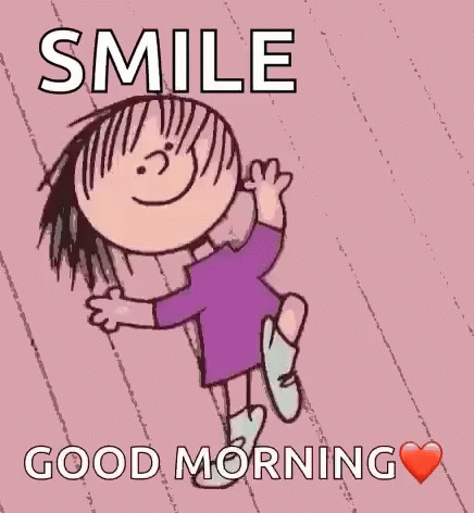 Peanuts Charlie Brown Dancing Good Morning Cartoon GIF | GIFDB.com