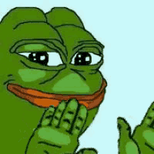 Pepe The Frog Meme Smile Waving Hello GIF | GIFDB.com
