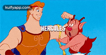 Phil Measuring Hercules' Biceps GIF | GIFDB.com