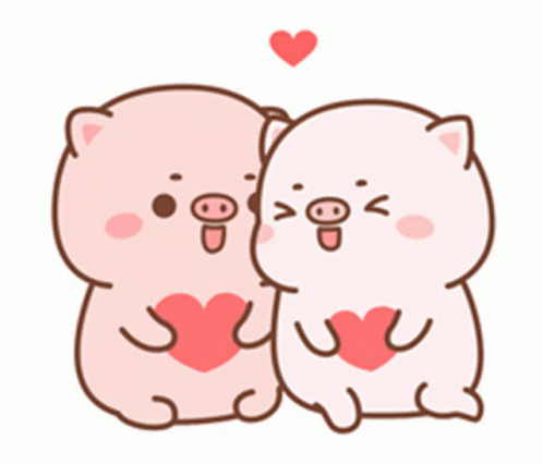 Piggy Pig Hearts Love In Love Cute GIF | GIFDB.com