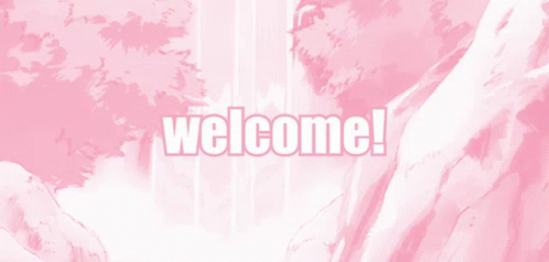 Pink Aesthetic Anime Waterfall Welcome GIF | GIFDB.com