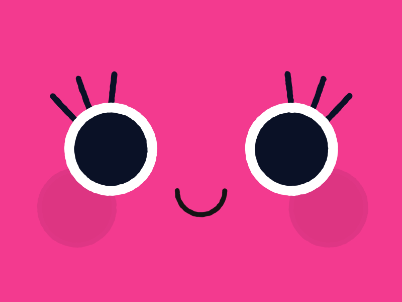 Pink Eyes Blink Emoticon GIF | GIFDB.com
