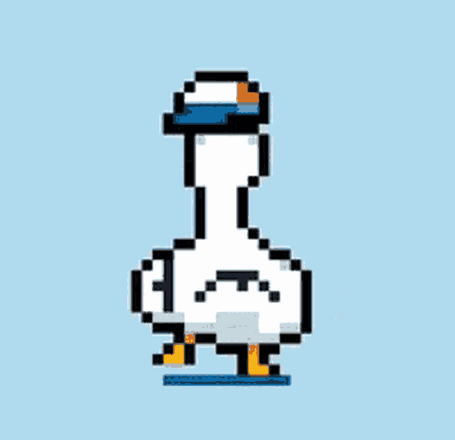 Pixel Art 8bit Subaru Duck GIF | GIFDB.com