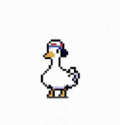 Pixel Art Cool Duck GIF | GIFDB.com