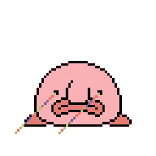 Pixel Blobfish Laser Eyes Crying Sad GIF | GIFDB.com