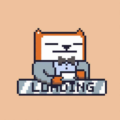 Pixelated Cat Loading Bar GIF | GIFDB.com