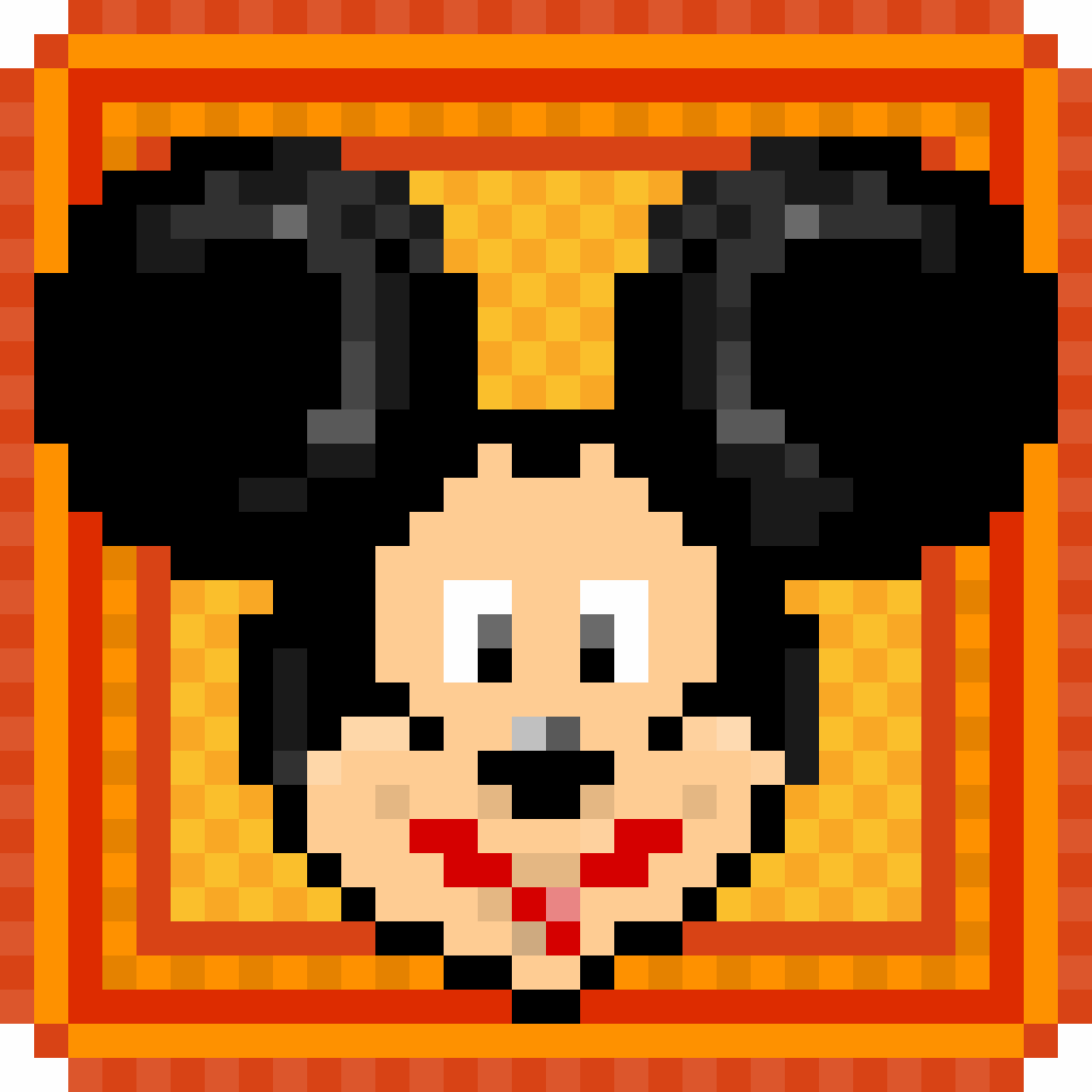Pixelated Mickey Mouse