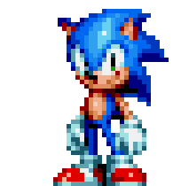 Pixelated Sonic The Blue Hedgehog Dancing Peace Sign GIF | GIFDB.com