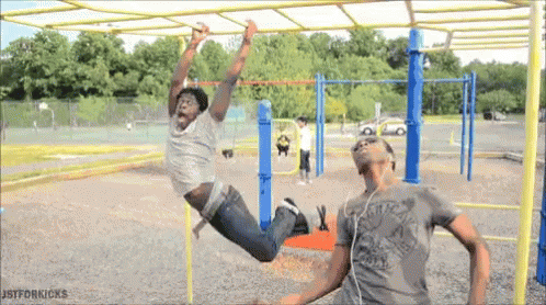 Playground Bars Funny Dance GIF | GIFDB.com