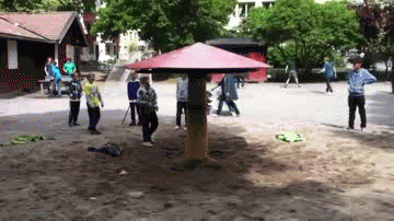 Playground Funny Flying Kids GIF | GIFDB.com