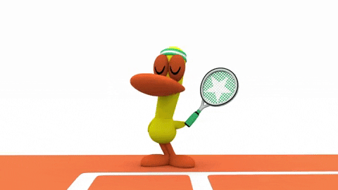Pocoyo Pato Playing Tennis GIF | GIFDB.com