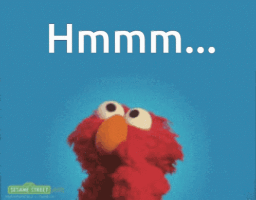 Pondering Elmo Muffet Hmmmm GIF | GIFDB.com
