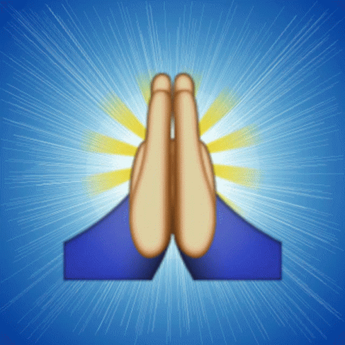 Praying Glowing Hands Emoticon GIF | GIFDB.com