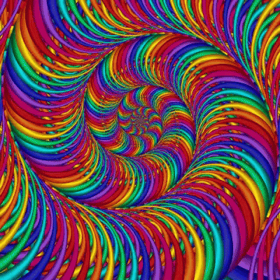 Psychedelic Color Slinky Spiral GIF | GIFDB.com