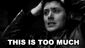 Pulling My Hair Out Dean Winchester Crying Too Much GIF | GIFDB.com