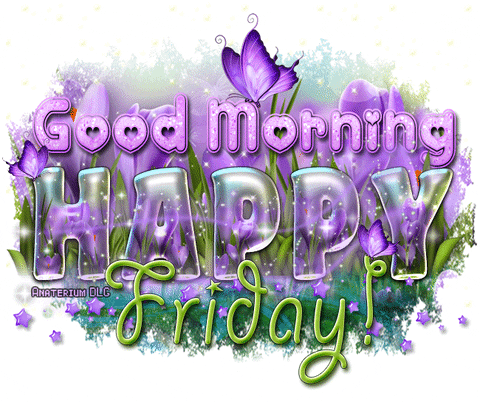 Purple Butterfly Good Morning Happy Friday GIF | GIFDB.com