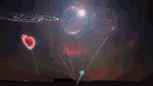 Red Heart Love Fireworks GIF | GIFDB.com