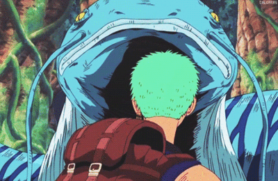 Reptile Tongue Scared Roronoa Zoro GIF | GIFDB.com