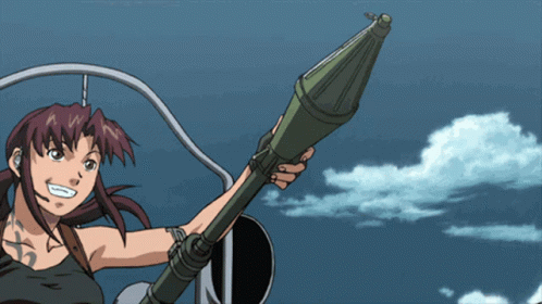 Revy Rebecca Happy Loading Gun GIF | GIFDB.com