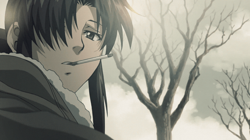 Revy Sad Smoking Black Lagoon GIF | GIFDB.com