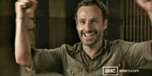 Rick Grimes Walking Dead Feeling Extremely Happy GIF | GIFDB.com
