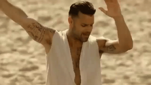 Ricky Martin Beach Dance Vida GIF | GIFDB.com