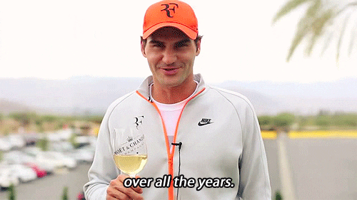 Roger Federer Giving A Toast GIF | GIFDB.com
