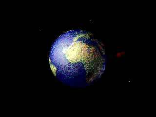 Rotating Earth Exploding Fire Poof Outer Space GIF | GIFDB.com