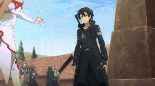 Running Asuna Hide To Kirito GIF | GIFDB.com