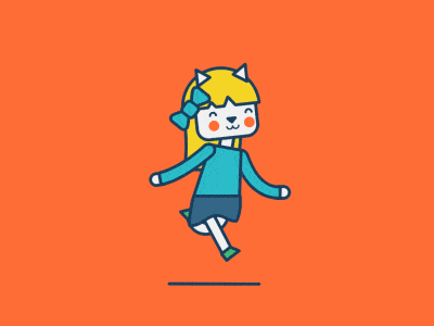 Running Cartoon Girl GIF | GIFDB.com