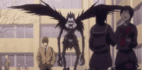 Ryuk Light Yagami Death Note Walking GIF | GIFDB.com