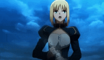Saber Artoria Pendragon Fate Stay Invisible Sword GIF | GIFDB.com