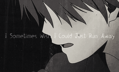 Sad Anime Run Away GIF | GIFDB.com