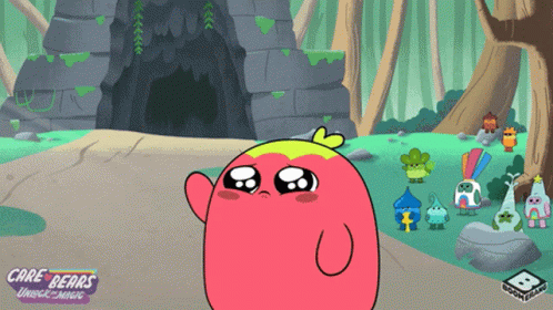 Sad Goodbye Dibble Care Bear Waving Tears GIF | GIFDB.com