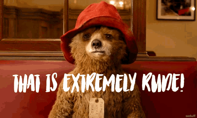 Sad Paddington Bear How Rude GIF | GIFDB.com