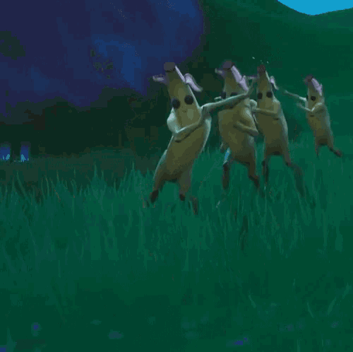 Salsa Dancing Banana Men On The Field GIF | GIFDB.com