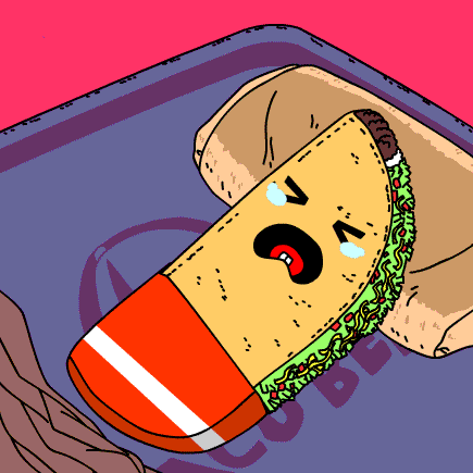Sandwich Crying Emoji Sucking Hot Sauce GIF | GIFDB.com