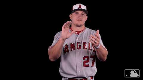 Sarcastic Mike Trout Clapping GIF | GIFDB.com