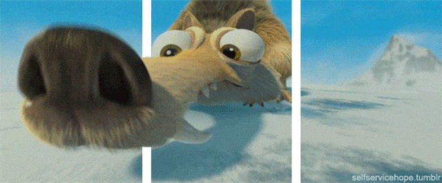 Scrat Searching For Nuts In Ice Age GIF | GIFDB.com