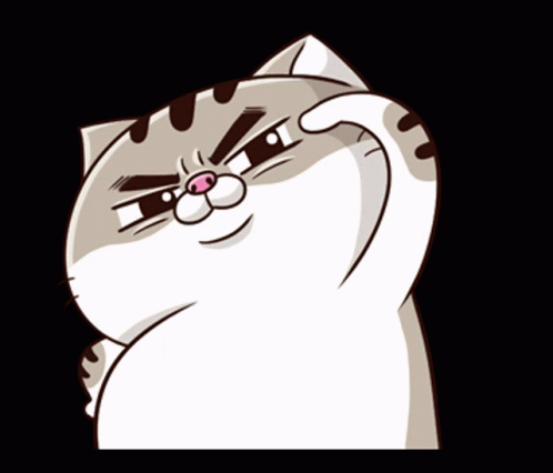 Serious Cartoon Cat Salute GIF | GIFDB.com
